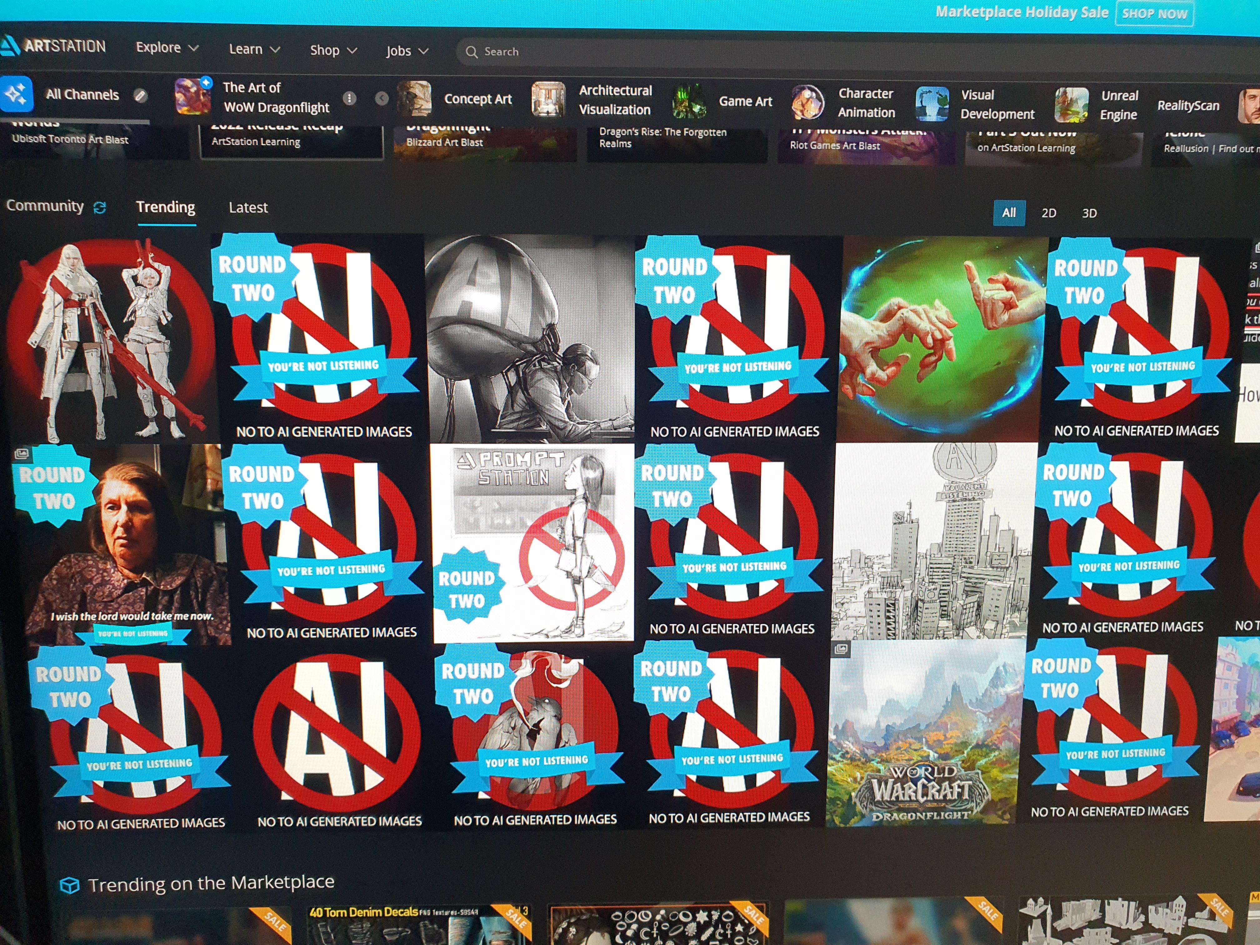 아트스테이션 no ai 캠페인 - 유머/이슈 - YULDO