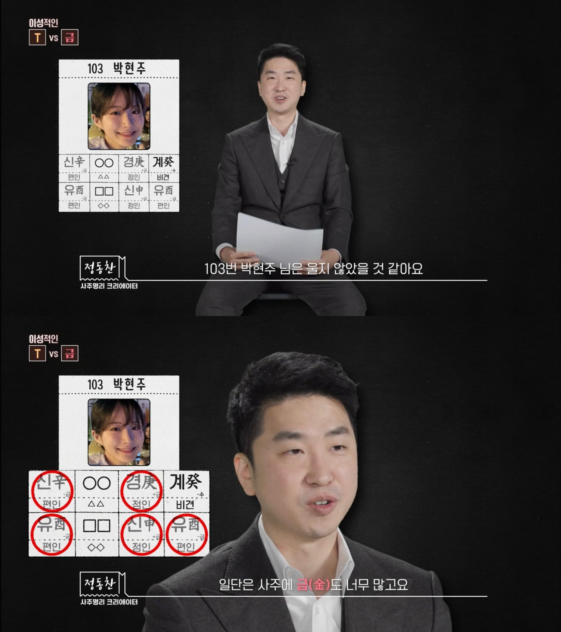 ㅈㄴ웃긴 티빙 mbti F vs T 눈물실험.jpg+목,금 사주 - 유머/이슈 - YULDO